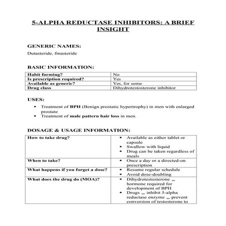 5-Alpha reductase inhibitors drug profile | PDF