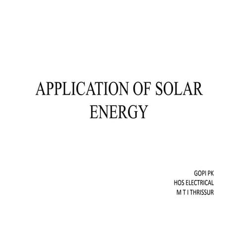 5.application of solar energy 1 | PPT