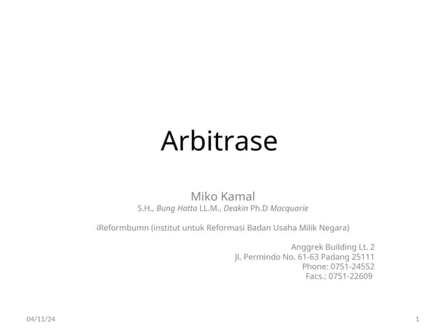 MATERI ARBITRASE III.pptx