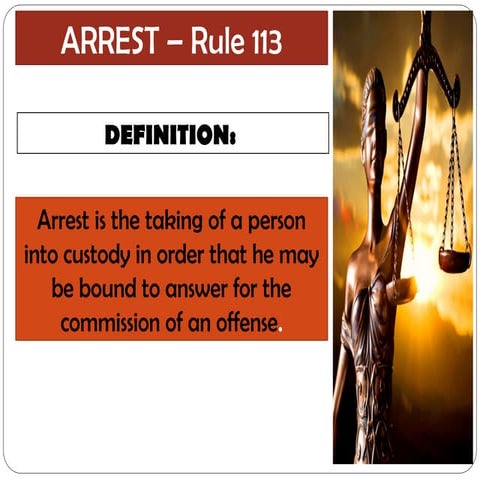 Basic criminal procedures (arrest) | PPT