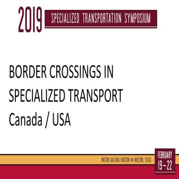 BORDER CROSSING GUIDE FOR COMMERCIAL TRUCK DRIVERS | PDF