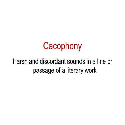 Cacophony Examples