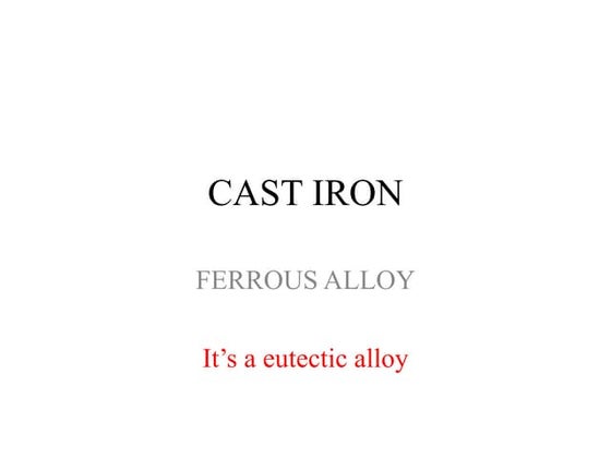 Classification of cast iron | PPT