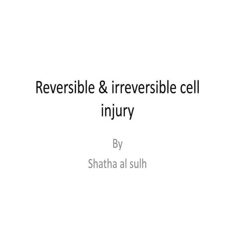 Cell injury: causes, pathogenesis, Morphology of reversible cell injury ...