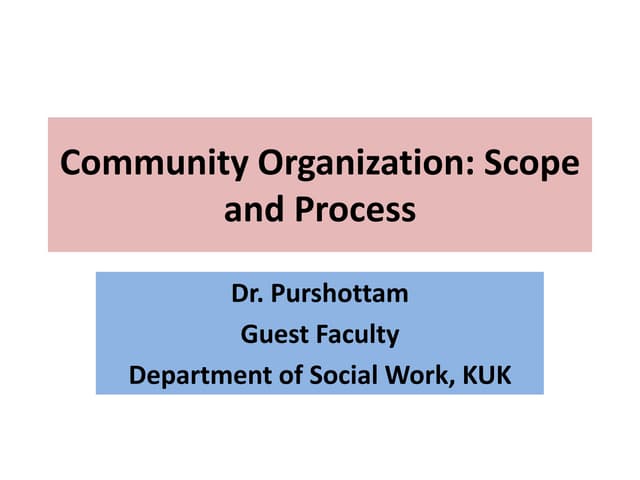 Phases of community organisation | PPTX
