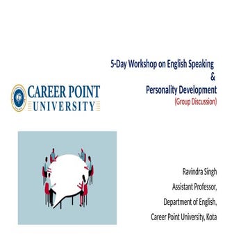 5-Day Workshop on English Speaking & Personality Development (Group ...