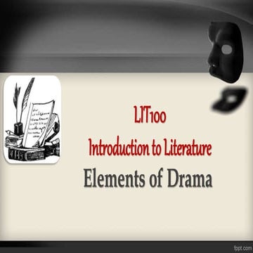 VARIOUS ELEMENTS, TECHNIQUES, AND LITERARY DEVICES IN DRAMA.pptx