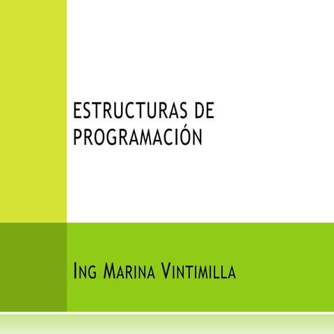 5. estructuras de programación | PPTX