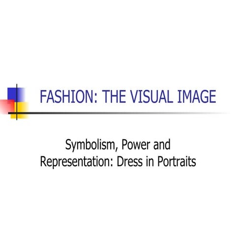 Fashion The Visual Image Portraits | PPT