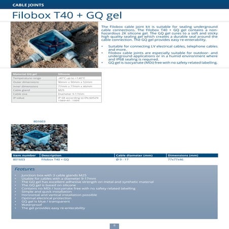Filoform branch cable joints | PDF