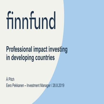 Finnfund presentation | PDF