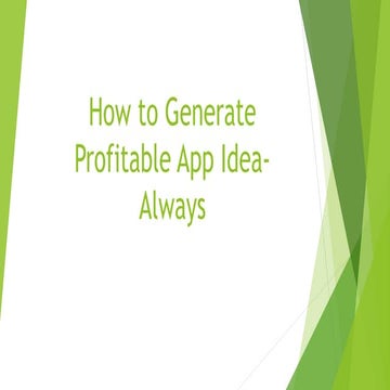 5 generating profitable app ideas | PPT