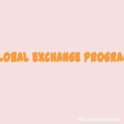 Global eXchange Program | PPTX