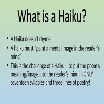 Haiku with a Twist - instructions and examples | PPTX