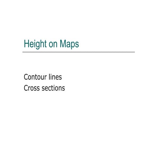 height on maps contours | PPT
