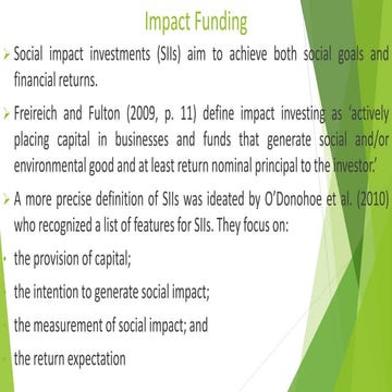 5 Impact Funding, Socially Responsible Investments (SRI) | PPT
