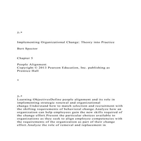 5-Implementing Organizational Change Theory into P.docx