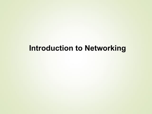 5 Introduction To Networking Type And General Ppt