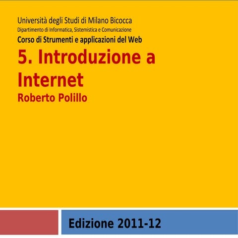 5. Introduzione a internet | PPT