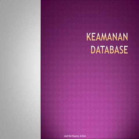 5 keamanan-database | PDF