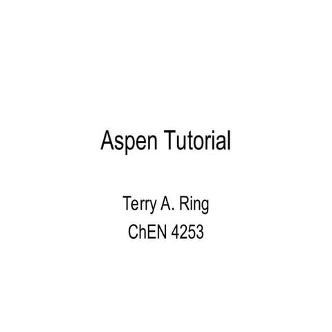 Tutorial aspen hysys cours et applications | PPT