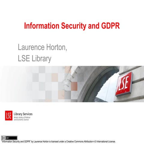 Information Security and GDPR | PPT