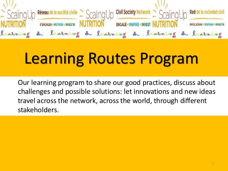 SUN CSN - Learning Route Start-up meeting 2016 -5. learning route gra…