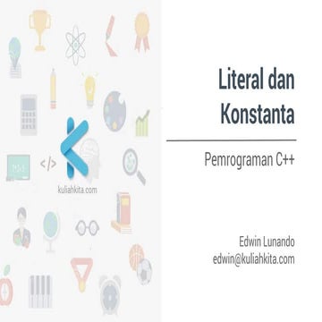 Pemrograman C++ - Literal dan Konstanta | PDF