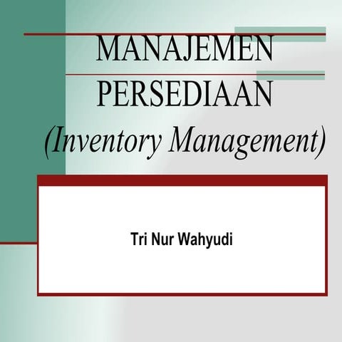 5 manajemen-persediaan | PPTX
