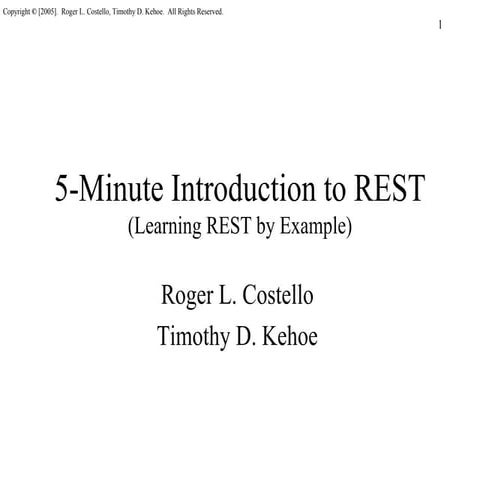 5 minute-intro-to-rest | PPT | Web Development | Internet