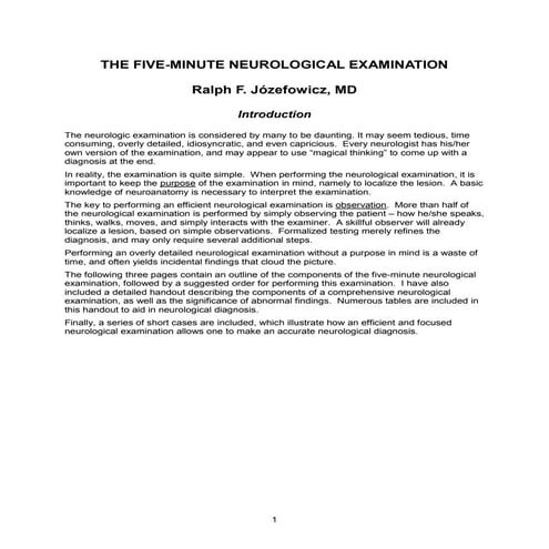 5 minute-neuro-exam-handout | PDF