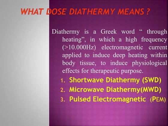 Diathermy | PPT