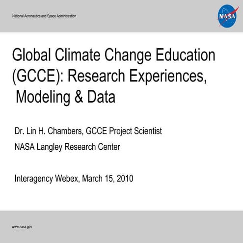 NASA Global Climate Change Education | PPT