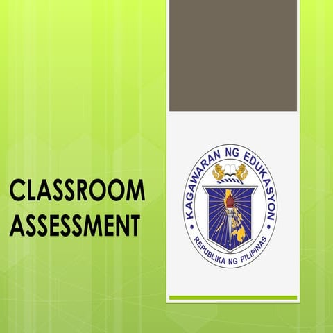 K to 12 classroom assessment (revised) | PPTX