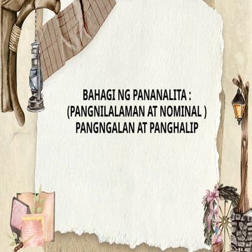 Tatlong Uri ng Pangngalang Pambalana - Tahas, Basal at Lansakan | PPTX