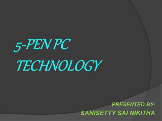5 pen pc 21311a04v3.pptx | Computer Peripherals | Computing