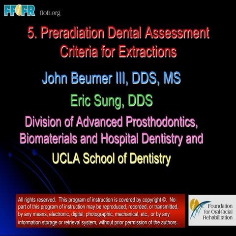 5.preradiation dental assessment | PDF