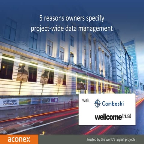 5 Reasons Owners Specify Project-Wide Data Management - Webinar, March ...