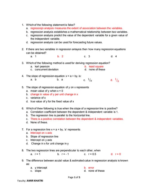 Multiple Choice Questions - Numerical Methods | PDF