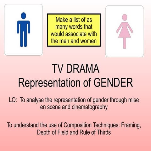 5. representation of gender mise en scene cine | KEY