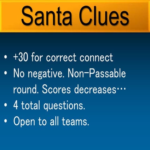 QBIT - Quiz Generalis Santa Clues Round | PPTX