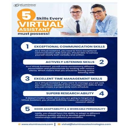 5 SKILLS EVERY VIRTUAL ASSISTANT MUST POSSESS! | PDF