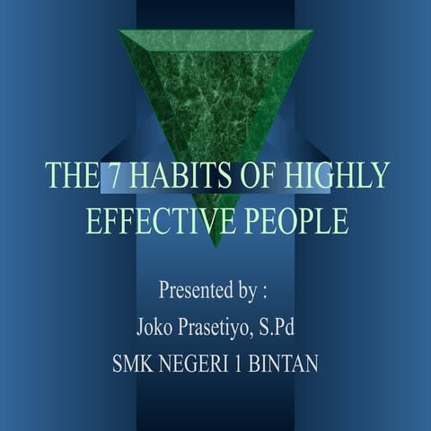 The 7 Habits of Highly Effective People | PPT