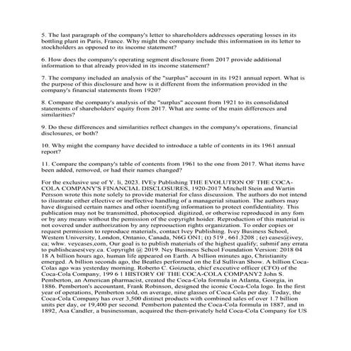 5- The last paragraph of the company's letter to shareholders addresse ...