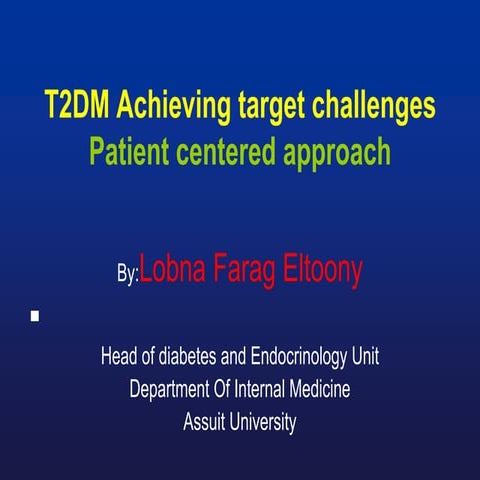ueda2013 t2-dm achieving target challenges_d.lobna | PPT
