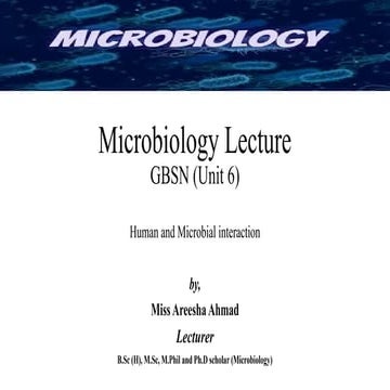 GBSN_Unit 5 - Human and Microbial interaction | PPTX