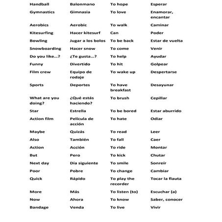 5º vocabulary unit 2 | DOC