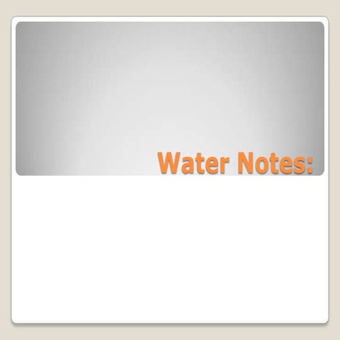 5. Water Notes | PPTX