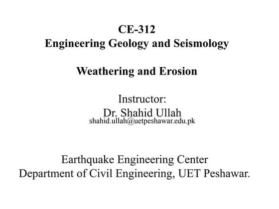 Earth Science -Stem Grade 11 - Weathering | PPTX