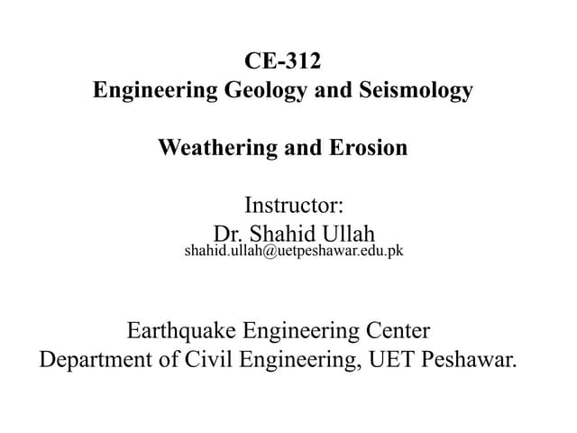 Earth Science -Stem Grade 11 - Weathering | PPTX